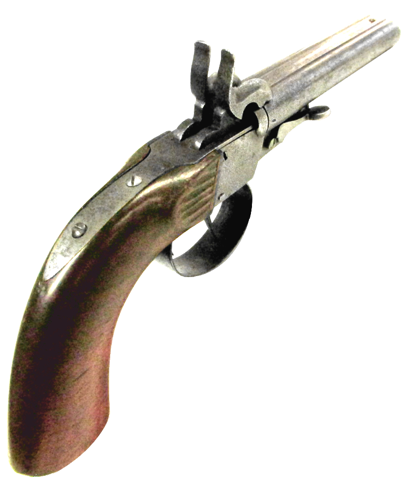 1800's era Double Barrel Pin Fired Pistol